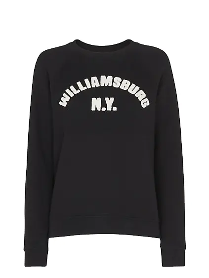 Whistles Williamsburg Logo-embroidered Sweatshirt - Black