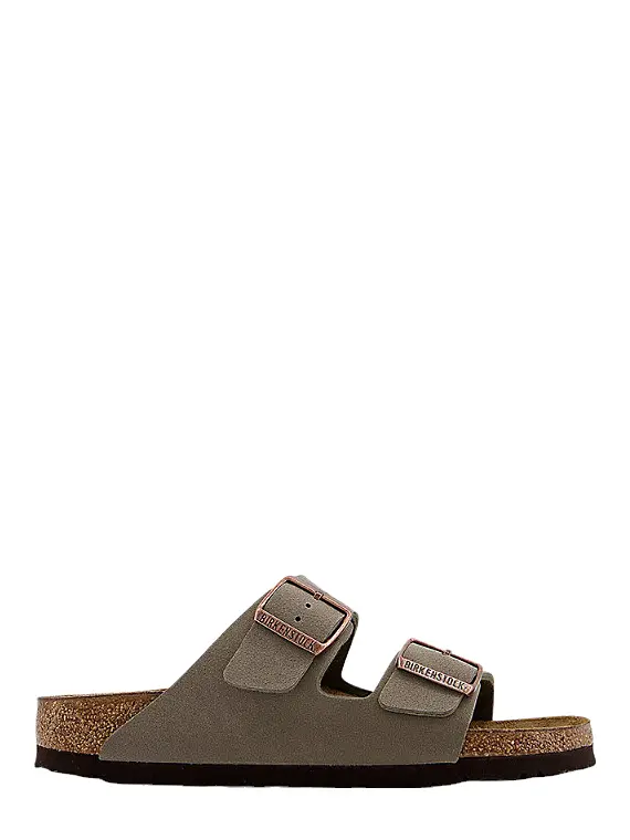 BIRKENSTOCK Arizona Faux-leather Sandals - Stone