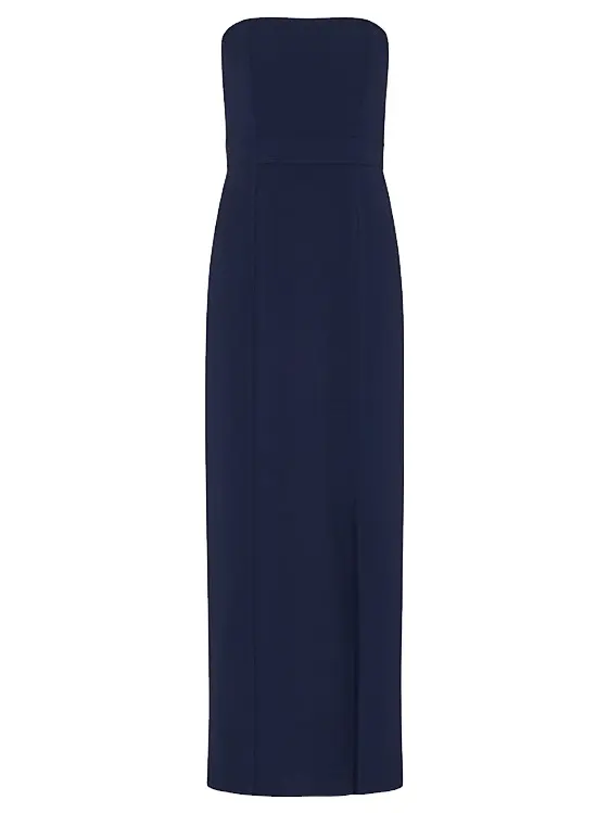 Whistles Gemma Strapless Jersey Maxi Dress - Navy