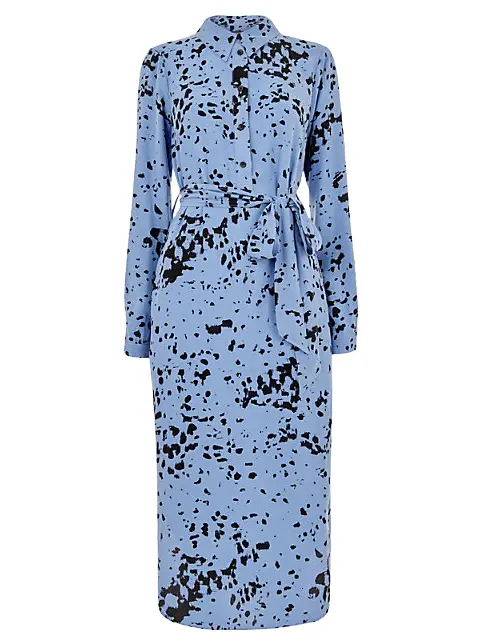 Whistles Imrie Spot-print Midi Dress - Blue/multi