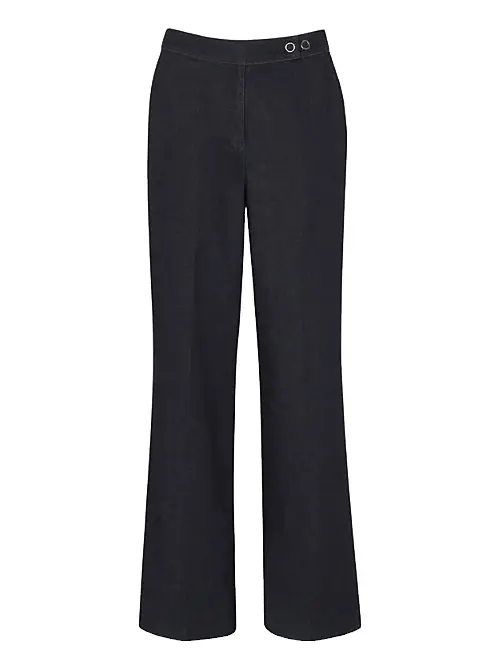 Whistles Joanna Straight-leg Mid-rise Denim Trousers - Navy