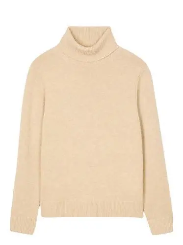 Sandro Knitted Wool-blend Jumper - Beige