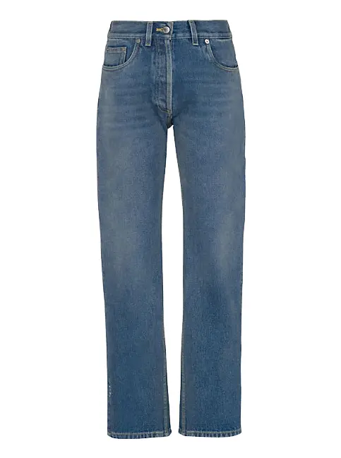 Prada Five-pocket High-rise Straight-leg Jeans - Blue