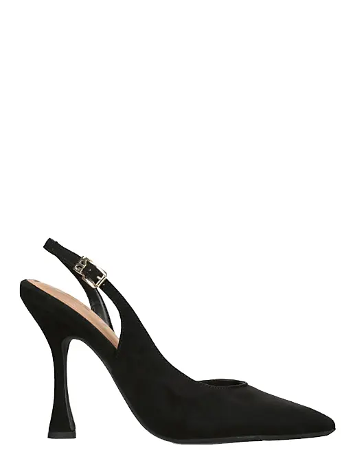 Kurt Geiger Aria Logo-badge Faux-suede Heeled Sandals - Black