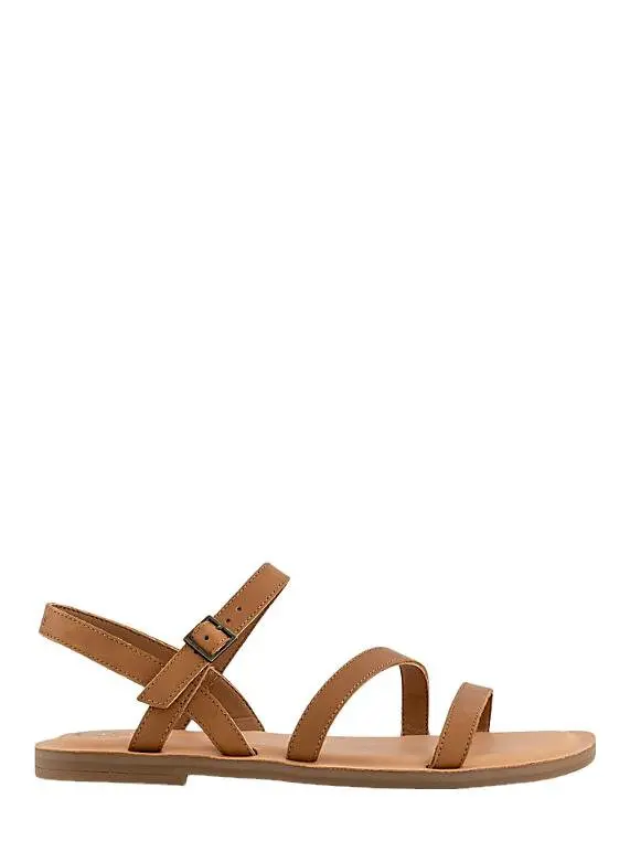 Toms Kira Ankle-strap Leather Sandals - Tan