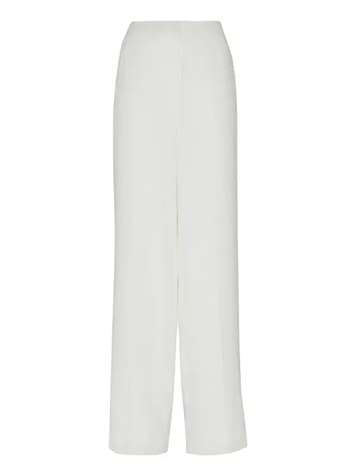 Whistles Andie Straight-leg High-rise Woven Trousers - Ivory