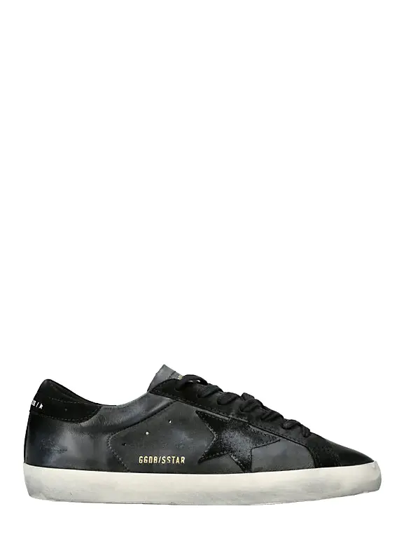 Golden Goose Super-star Leather And Suede Trainers - Black