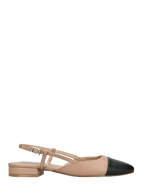 Steve Madden Contrast-panel Leather Slingback Pumps - Tan Comb