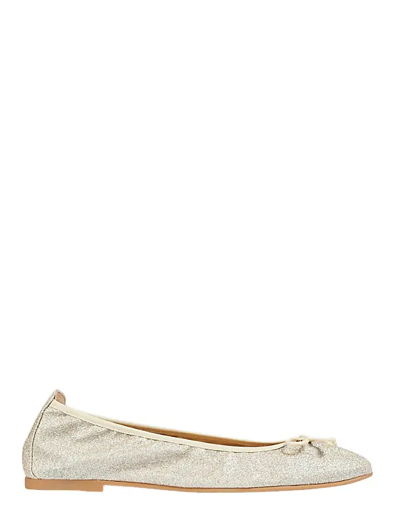 LK BENNETT Trilly Glittered Ballet Pumps - Gol-gold