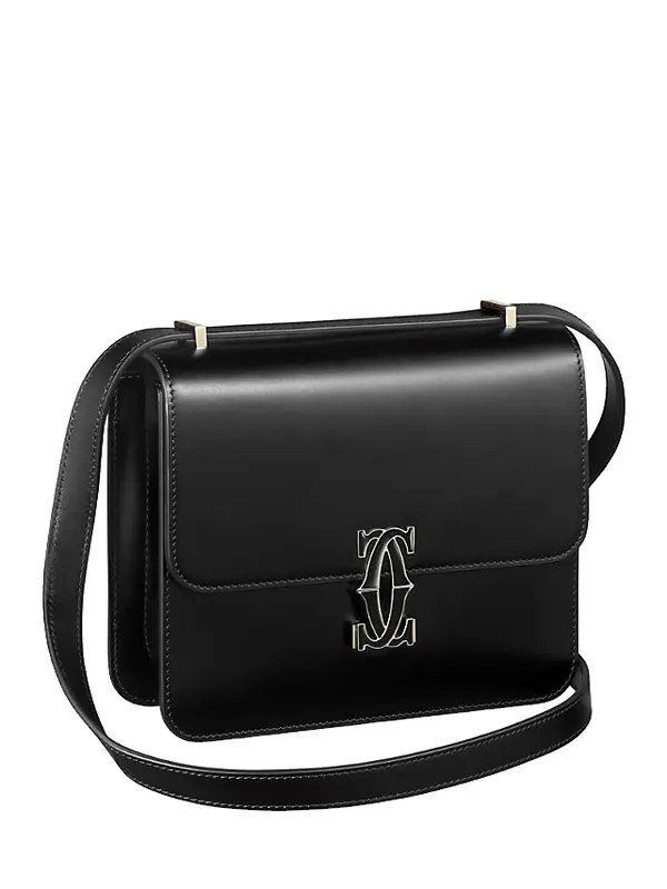 CARTIER C De Mini Leather Cross-body Bag - Black
