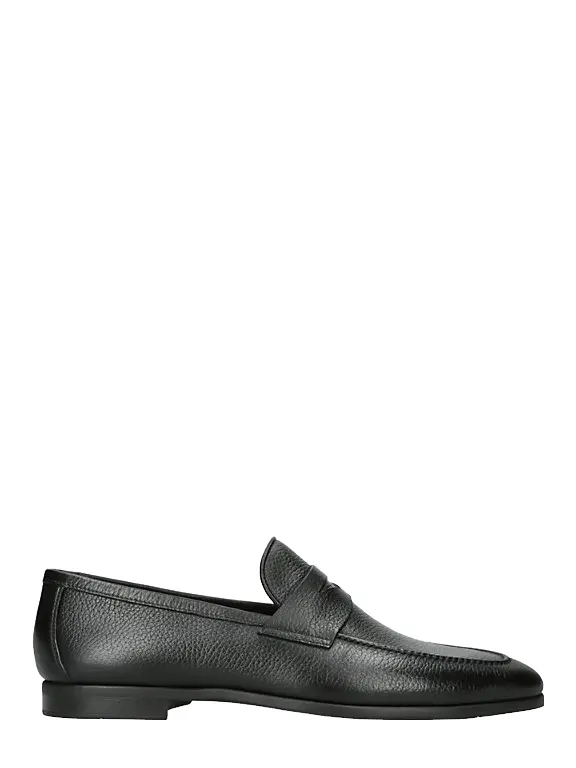 Magnanni Diezma Leather Penny Loafers - Black