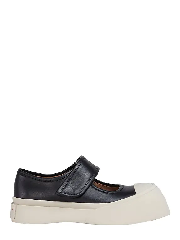 Marni Pablo Flatform Leather Shoes - Black