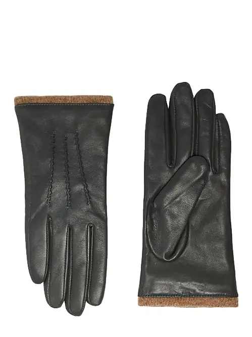 DENTS Lorraine Leather Gloves - Charcoal
