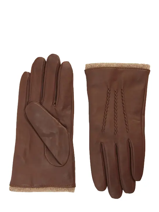 DENTS Lorraine Leather Gloves - Chestnut