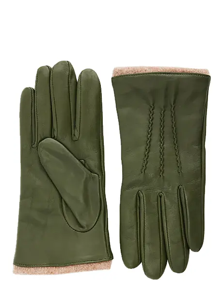 DENTS Lorraine Leather Gloves - Sage