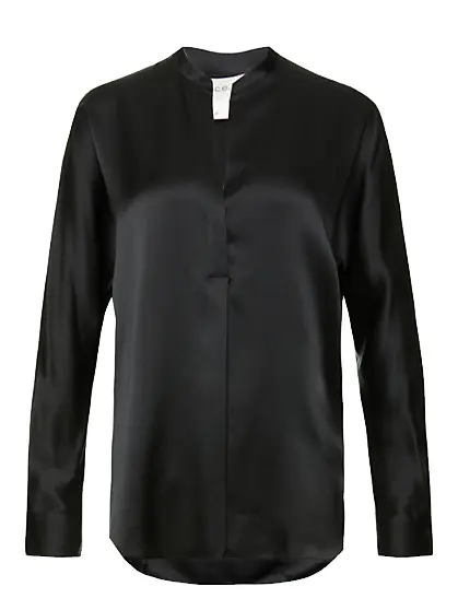 Vince Relaxed-fit Silk Blouse - Black