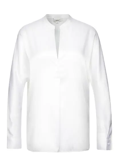 Vince Relaxed-fit Silk Blouse - Optic White