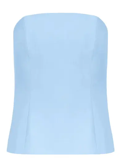 RO&ZO Bandeau Zip-fastening Stretch-crepe Top - Blue