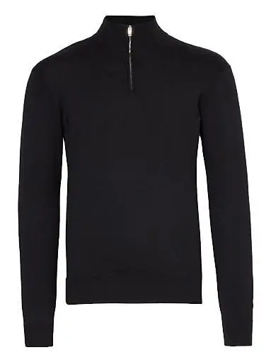 ARNE Funnel-neck Cotton-knit Jumper - Black