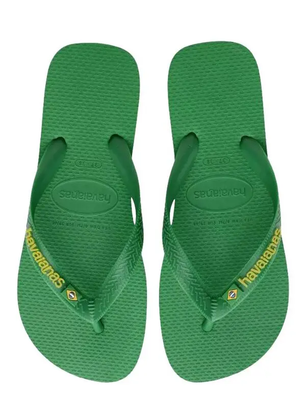 Havaianas Brasil Patria Logo-embossed Flip-flops - Patria Green
