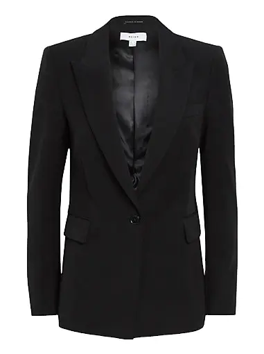 REISS Gabi Single-breasted Blazer - Black