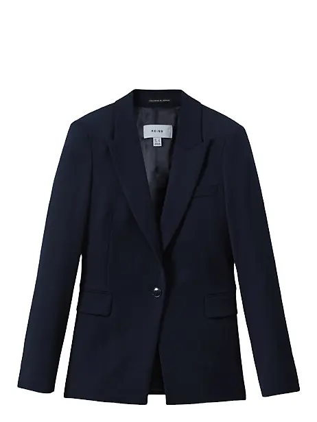 REISS Gabi Single-breasted Blazer - Navy