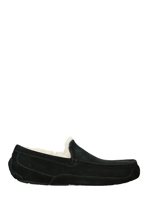 UGG Logo-embroidered Suede Slippers - Black