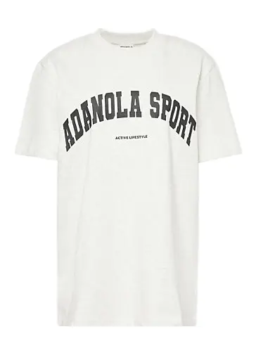 ADANOLA Oversized-fit Cotton-jersey T-shirt - Light Grey Melange