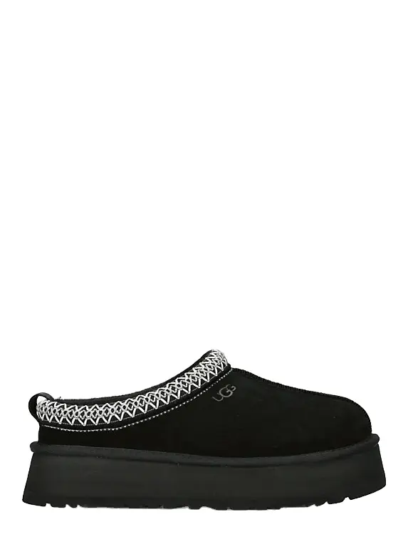 UGG Tazz Platform Shearling-lined Suede Slippers - Black