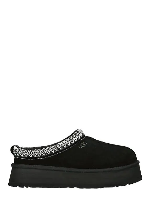 UGG Tazz Platform Shearling-lined Suede Slippers - Black
