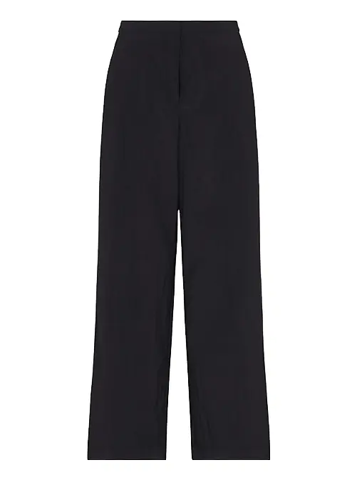 Whistles Side-stripe High-rise Woven Trousers - Black