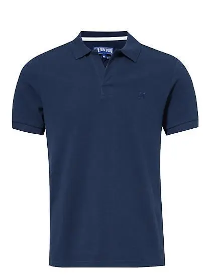 Vilebrequin Palatin Logo-embroidered Cotton Polo Shirt Xxl - Bleu Marine