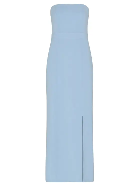 Whistles Gemma Slim-fit Strapless Maxi Dress - Pale Blue