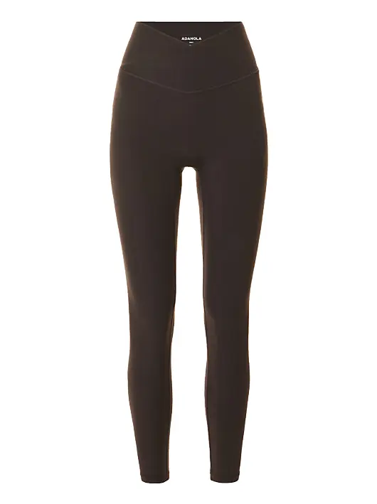 ADANOLA Ultimate Wrap-over Workout Leggings - Coffee Bean