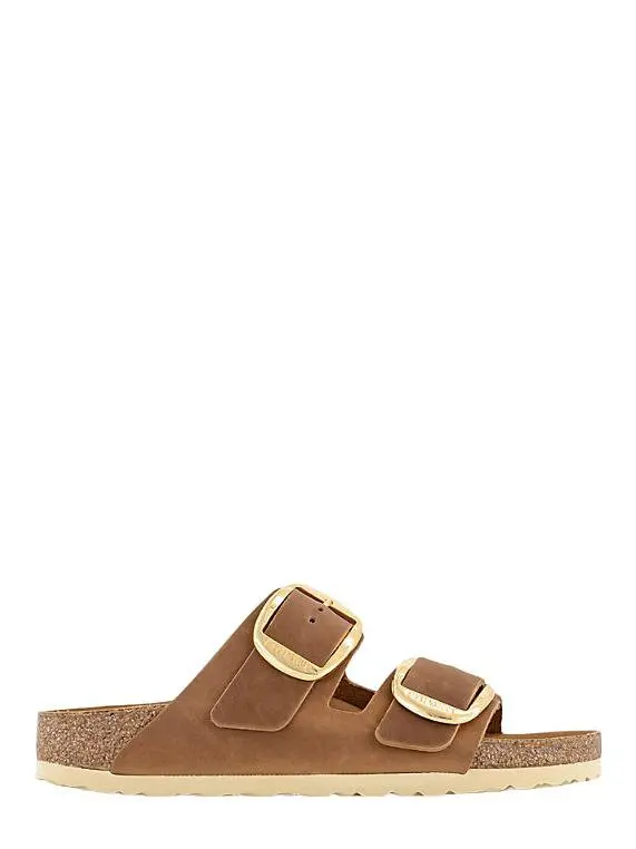 BIRKENSTOCK Arizona Big Buckle Leather Sandals - Cognac Hex