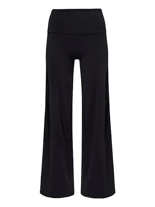 TALA Dayflex Wide-leg Trousers - Shadow Black