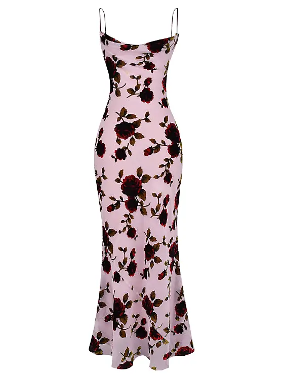 House Of Cb Serena Floral-print Maxi Dress - Pink