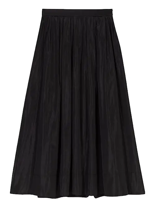 Maje Flared High-rise Maxi Skirt - Noir / Gris