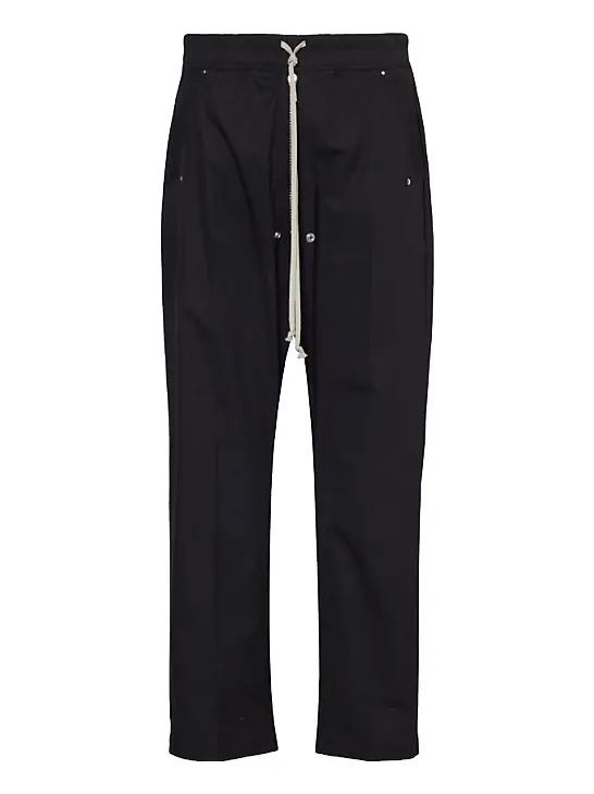 Rick Owens Straight-leg Stretch-cotton Trousers - Black