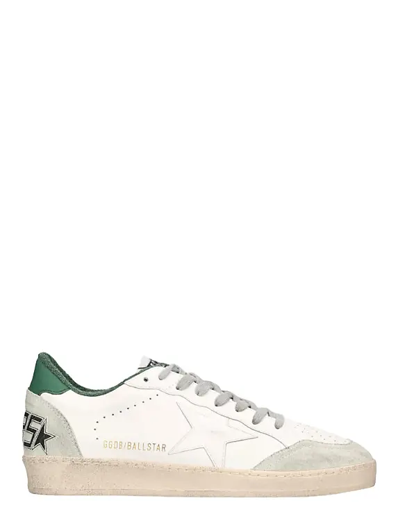 Golden Goose Ballstar Logo-print Leather Low-top Trainers - Green Oth