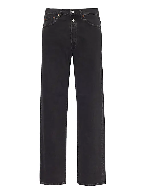 REPLAY 9zero1 Straight-leg Stretch-denim Jeans - Black Delave