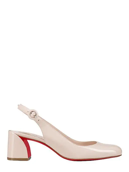 CHRISTIAN LOUBOUTIN So Jane 55 Patent Leather Heels - Leche