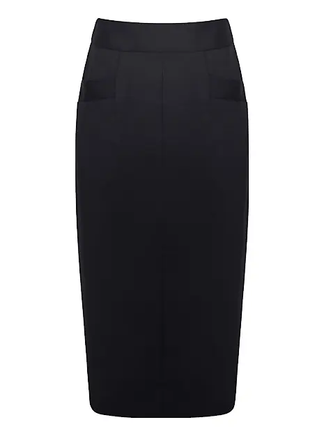 REISS Haisley Tailored Pencil Skirt - Navy