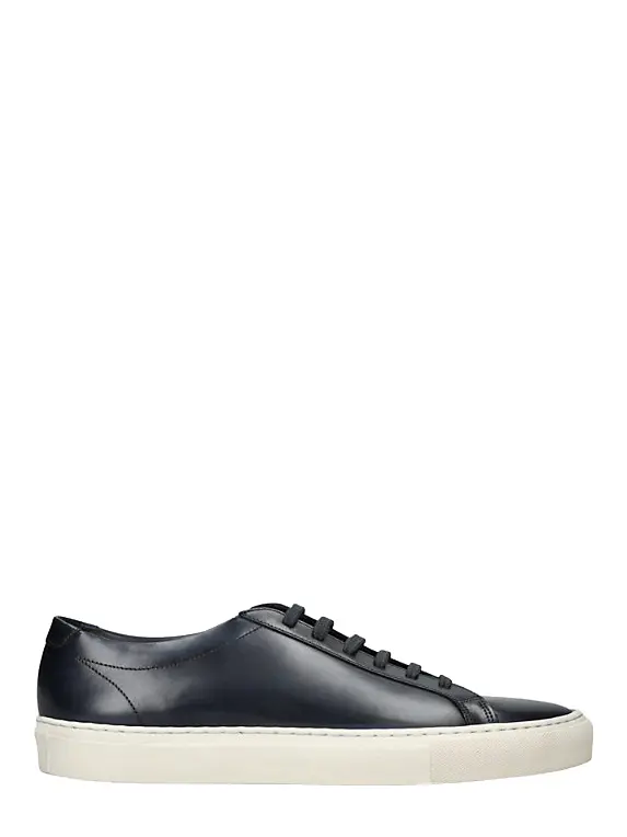 LOAKE Sprint Contrast-stitch Leather Low-top Trainers - Navy