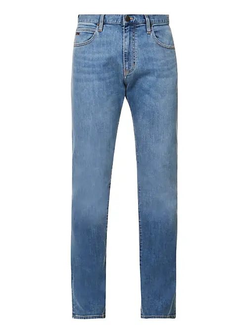 Emporio Armani Regular-fit Straight-leg Stretch-denim Jeans - Denim Blu Ch