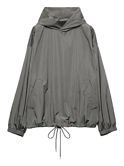 Prada Light Technical Hooded Nylon Jacket - Grey