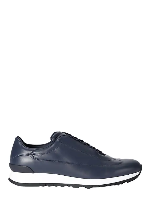 John Lobb Lift Lace-up Leather Low-top Trainers - Blue/dark