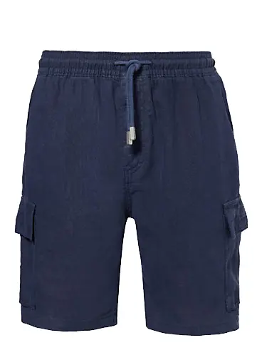 Vilebrequin Baie Linen Shorts - Bleu Marine