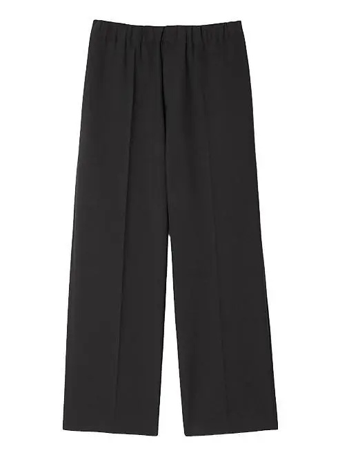 Sandro Wide-leg Stretch-woven Trousers - Dark Grey