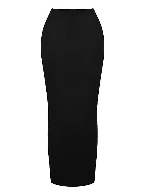 House Of Cb Hart Twill-weave Stretch-cotton Maxi Skirt - Black